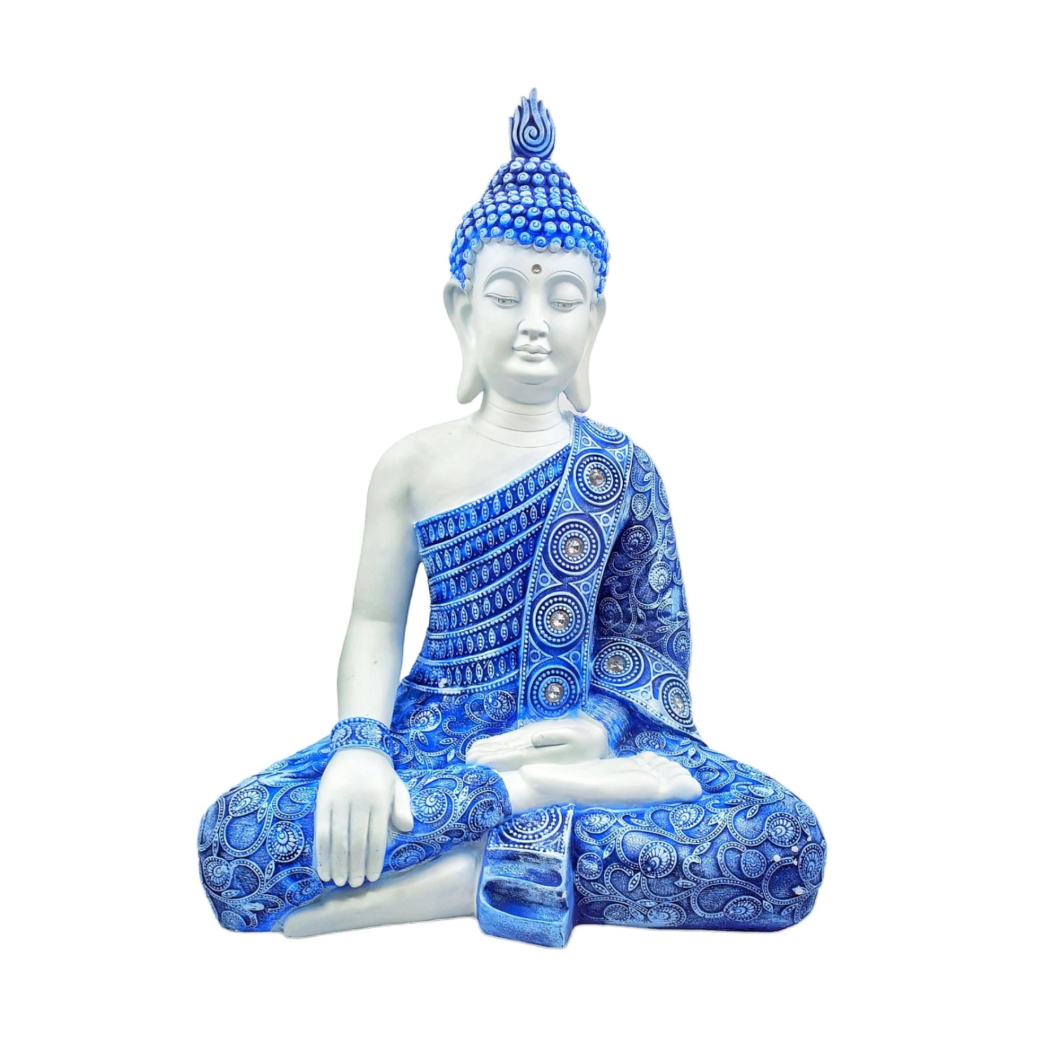 Buda mudra mujer meditando poliresina alto 65cm gigante | Lider