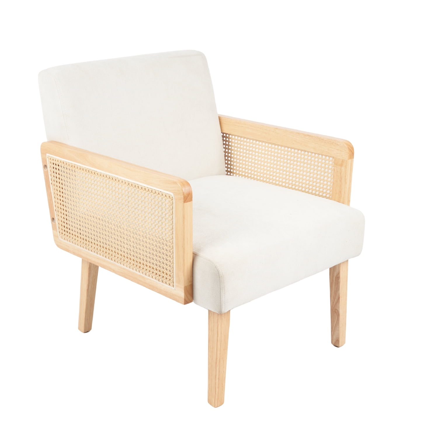 Sillon madera rattan relaxia - Blanco | Lider