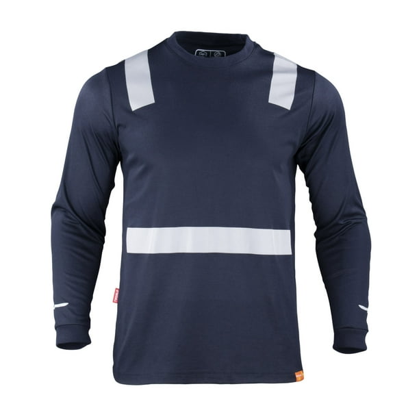 Polera Híbrida Reflectante Manga Larga UPF50+ Antibacterial Azul | Lider