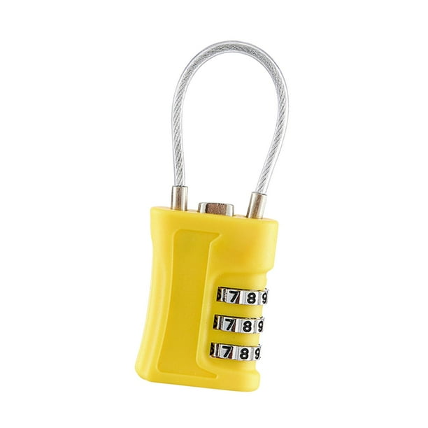 Candado de Combinación De 3 Dígitos Para Mochila Amarillo | Lider