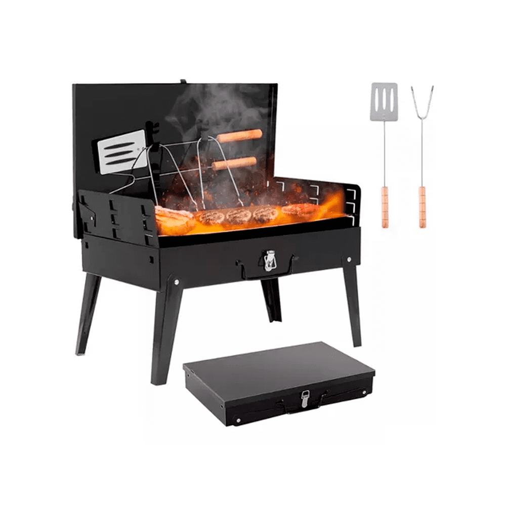 Parrilla Asador De Carbón Plegable Mini Portátil Aire Libre | Lider