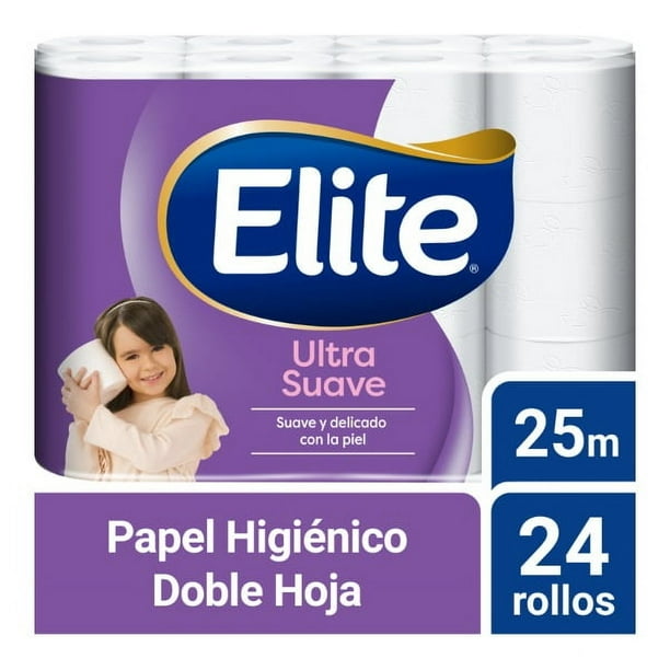 Papel Higiénico Elite Doble Hoja 24 un x 25 mt | Lider