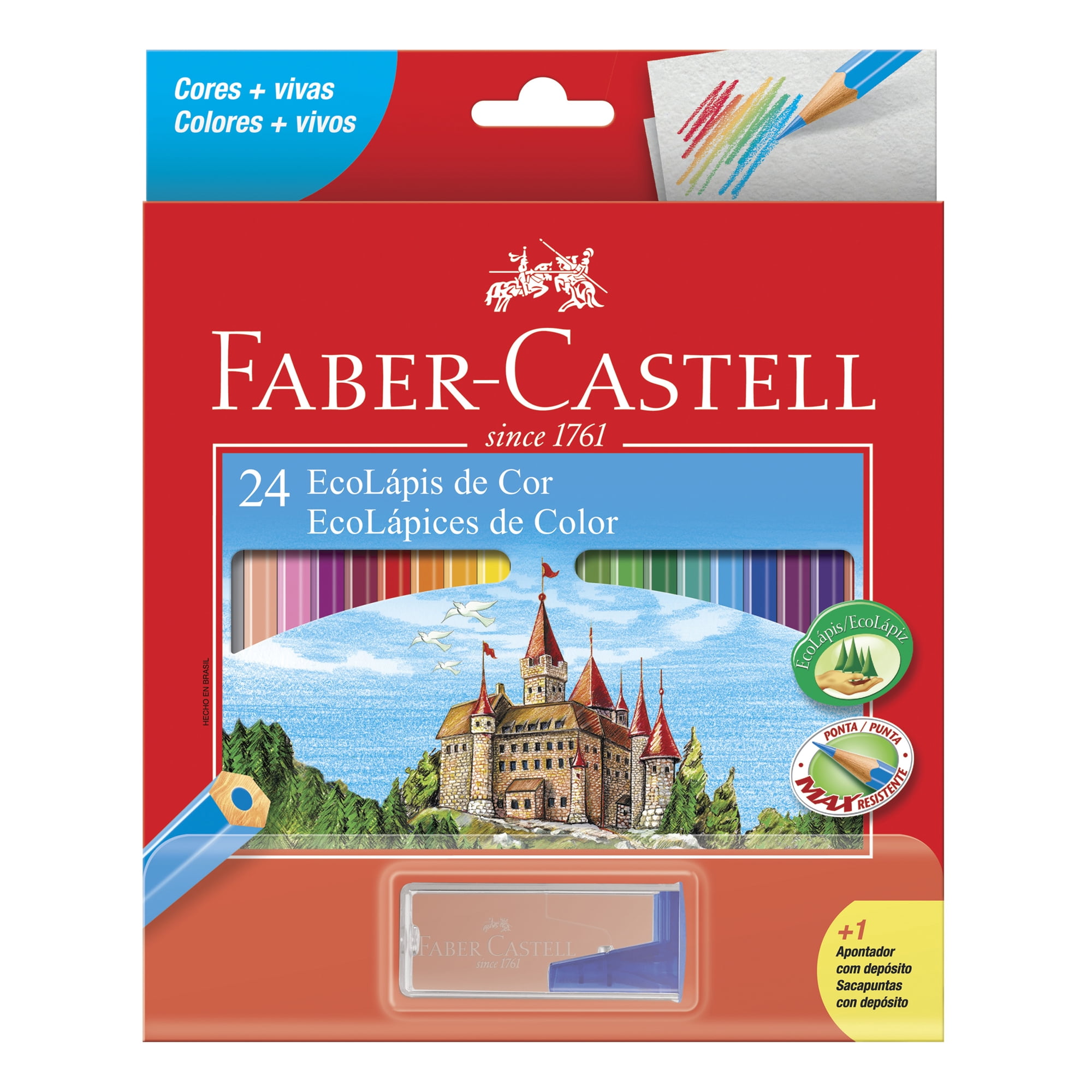 Lápices de Color Faber-Castell x24 Colores + Sacapuntas | Lider
