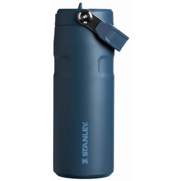 Botella de agua Stanley IceFlow Flip Straw 2.0, 500 ml, azul marino | Lider