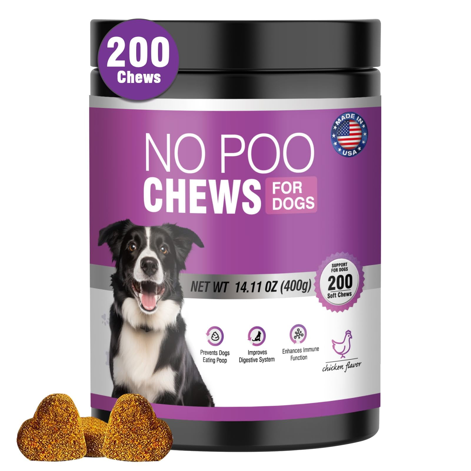 Antiexcremento para perros TTIXRL No Poo Chews 200 | Lider