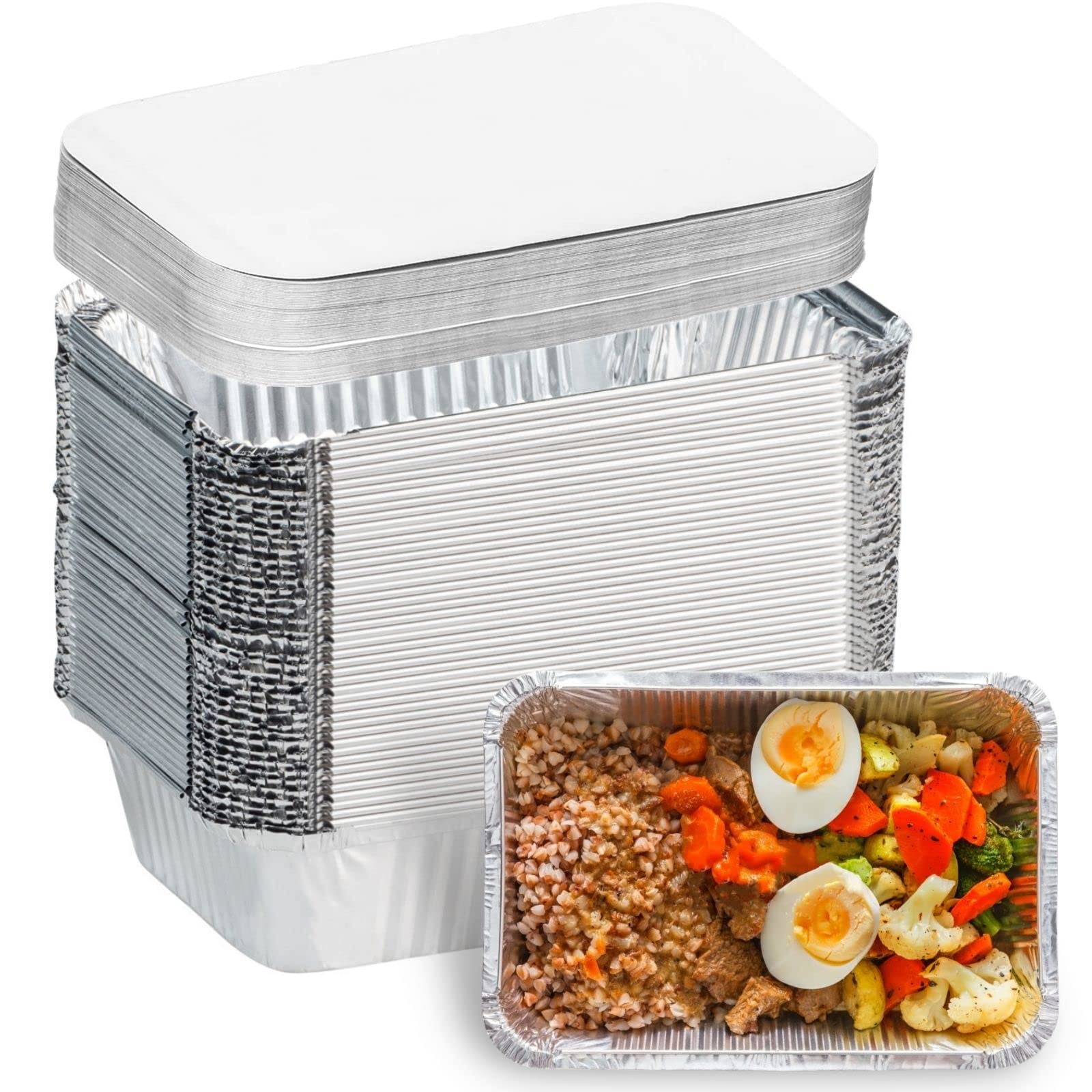Sartenes de aluminio Findful de 2,25 kg de capacidad con tapas, 50 ...