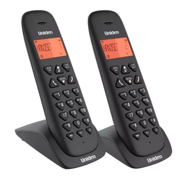 Pack 2 Telefonos Inalambricos LCD Negros AT3102-2 | Lider