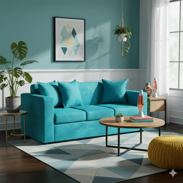 Sofá Turín 3C Felpa Calipso | Lider