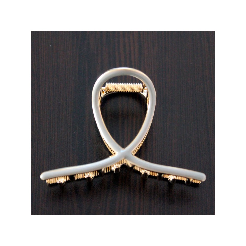 Traba Metálica Garra Grande Para Cabello Resina Gris Claro | Lider