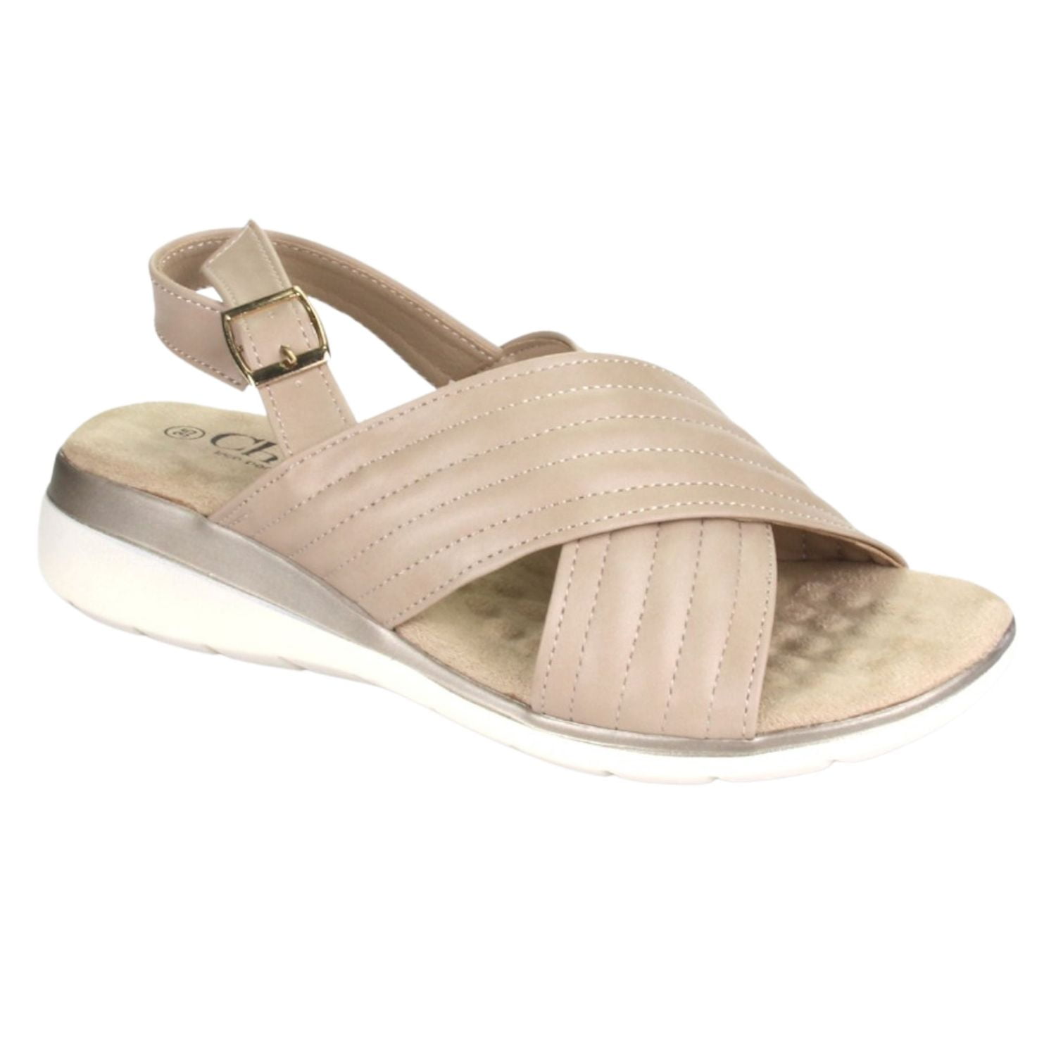 Sandalia Chalada Mujer Floro-3 Beige Casual | Lider