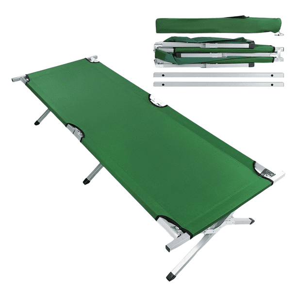 Catre Cama Campaña Camping Plegable Portátil Outdoor Militar Verde | Lider