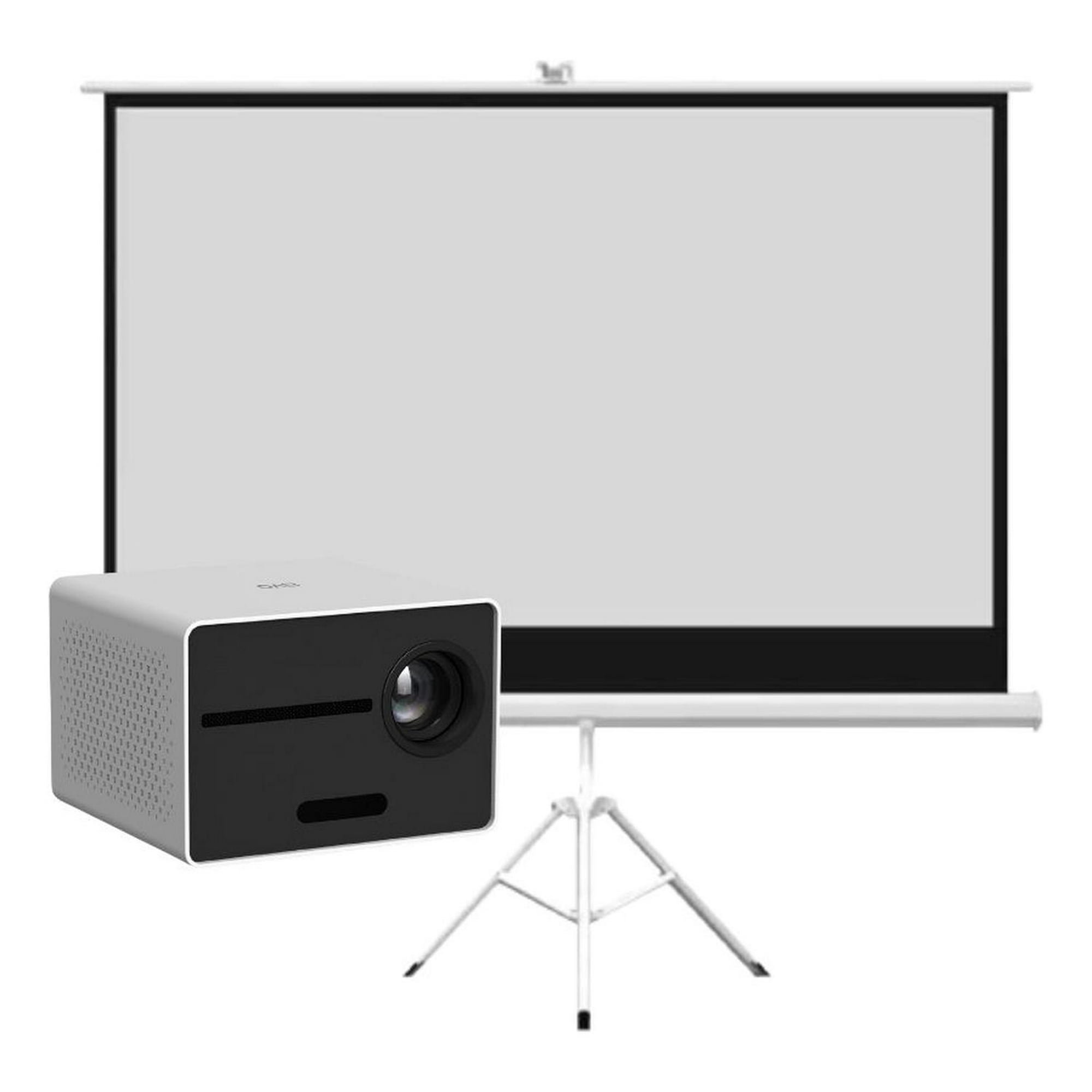 Pack Proyector HALO + Telón Mural 80" LEVO blanco | Lider