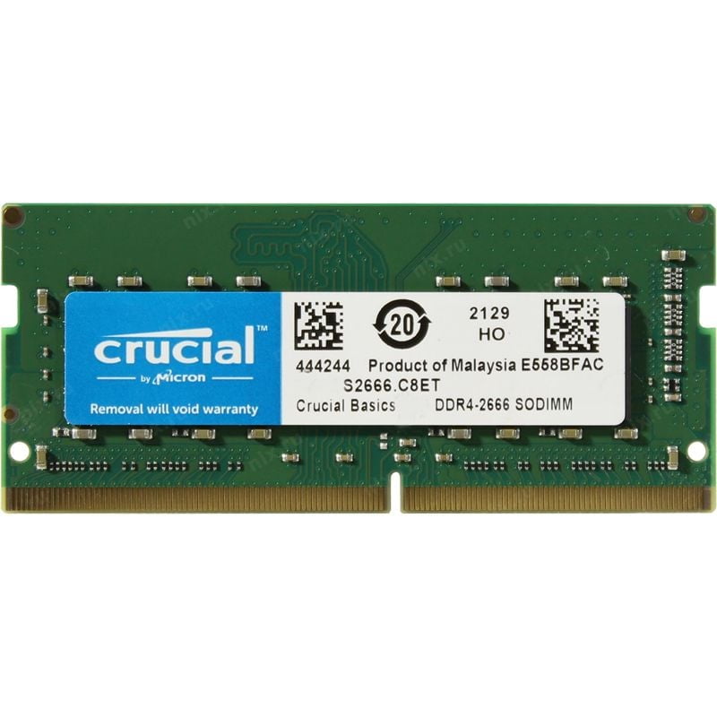 Memoria RAM Crucial Basics de 16GB (DDR4, 2666MHz, SO-DIMM, CL19, 1.2V) | Lider