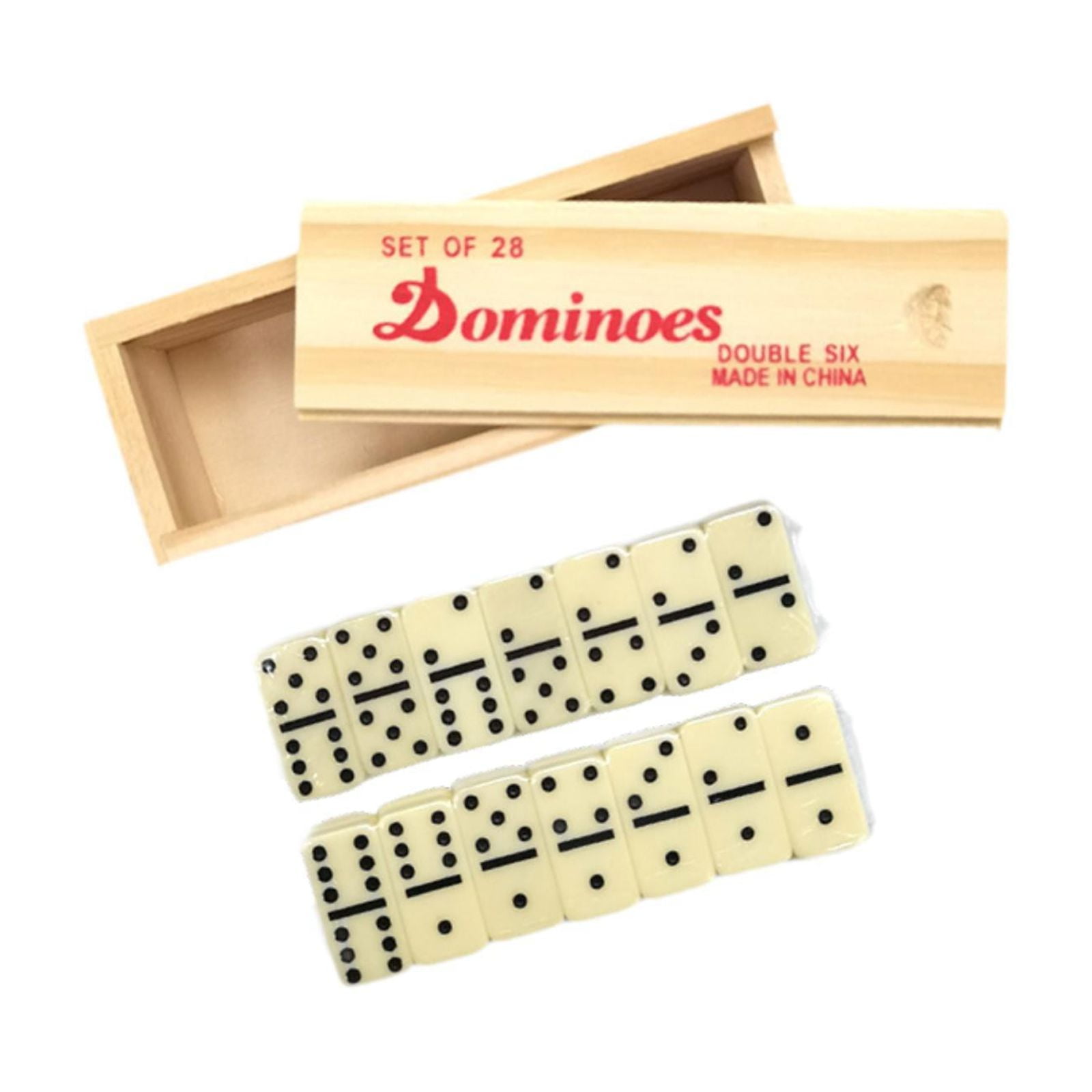 Juego De Dominó Con Caja De Madera Multifuncional Para Adultos, Noche ...