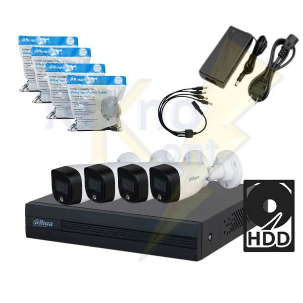Kit DAHUA XVR 4ch /FULL COLOR 2Mp | Lider