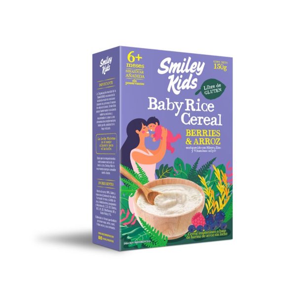 Smiley Kids Cereal Baby Rice Berries Gluten Free, Un | Lider