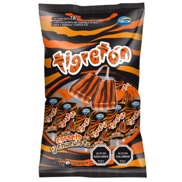 Tigreton Naranja y Chocolate Halloween, 78 g | Lider