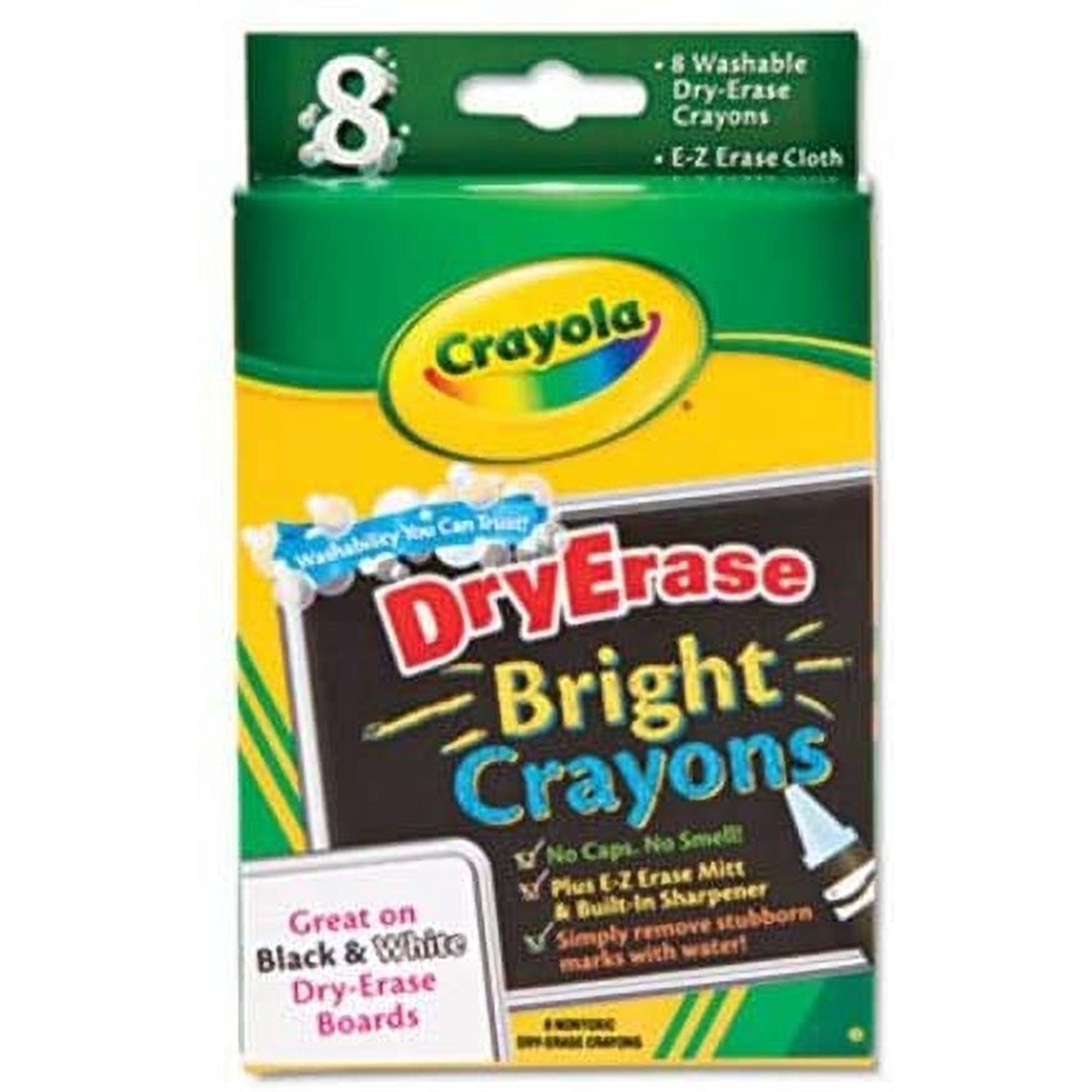 Crayones Borrables Crayola para Pizarra Blanca con Paño Eliminador E-Z ...