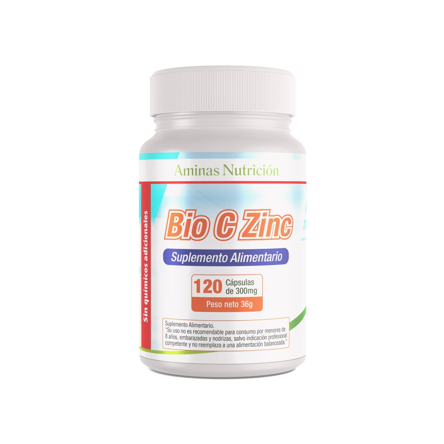 BIO C ZINC - INMUNOESTIMULATE- 120 cápsulas de 300mg | Lider