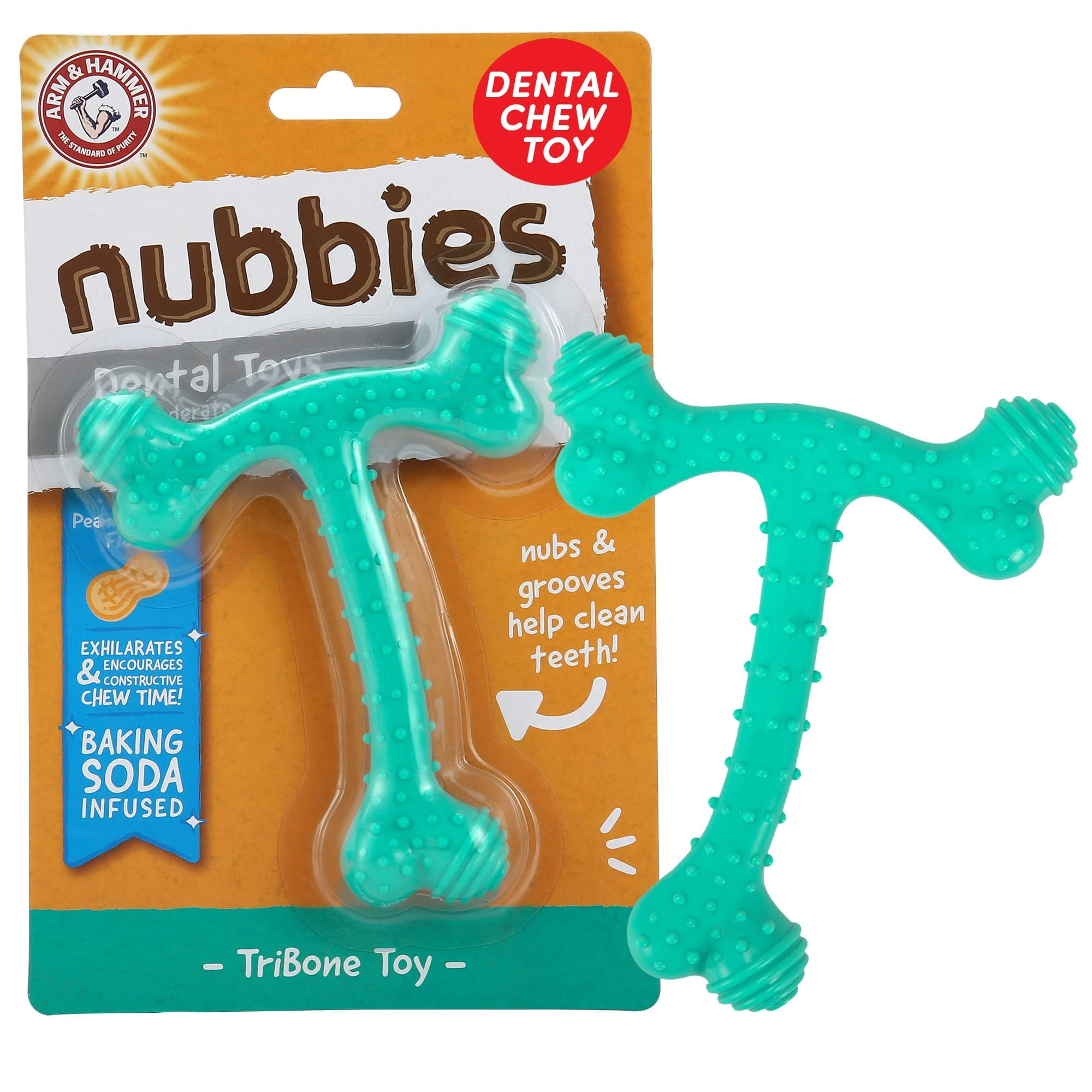Mantequilla de cacahuete dental para perros Arm & Hammer Nubbies T-Bone ...