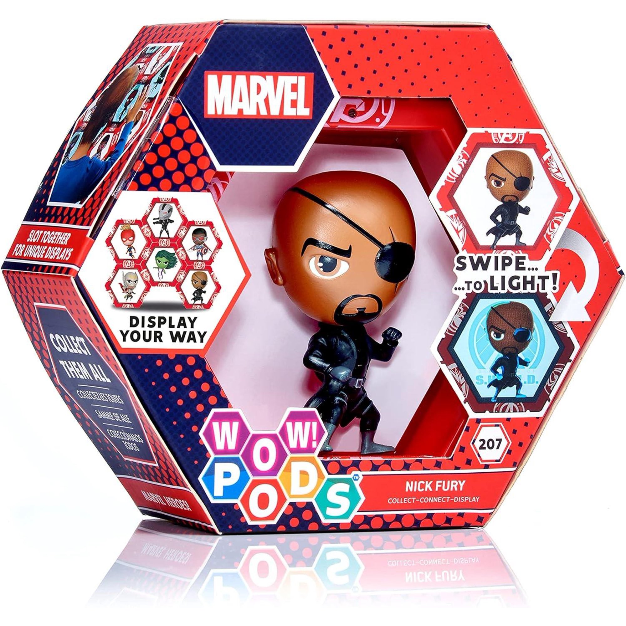 Figura LED Wow! POD Nick Fury Marvel rojo Tamano Unico | Lider