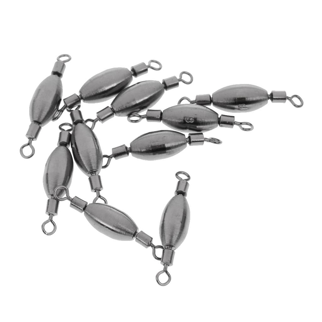 10 Unids Cobre Rápido Sinker Pesca Swivels Rolling Barrel Swivels ...