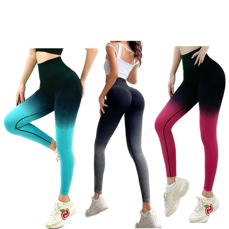 Pack3 Calzas Leggings Push Up Diseño Degrade Colores Surtidos M/L | Lider