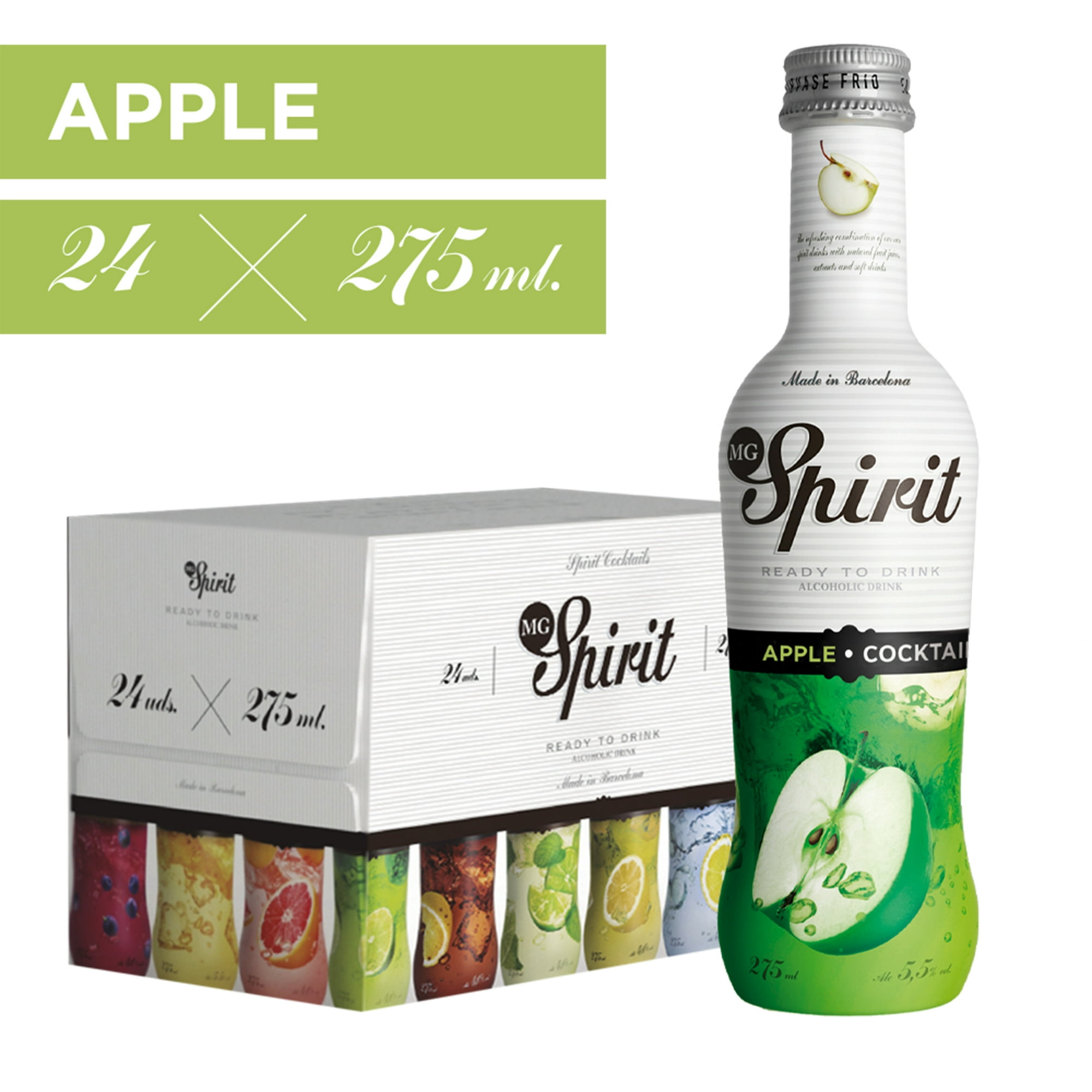 Pack MG Spirit Apple Botella 24 x 275cc | Lider