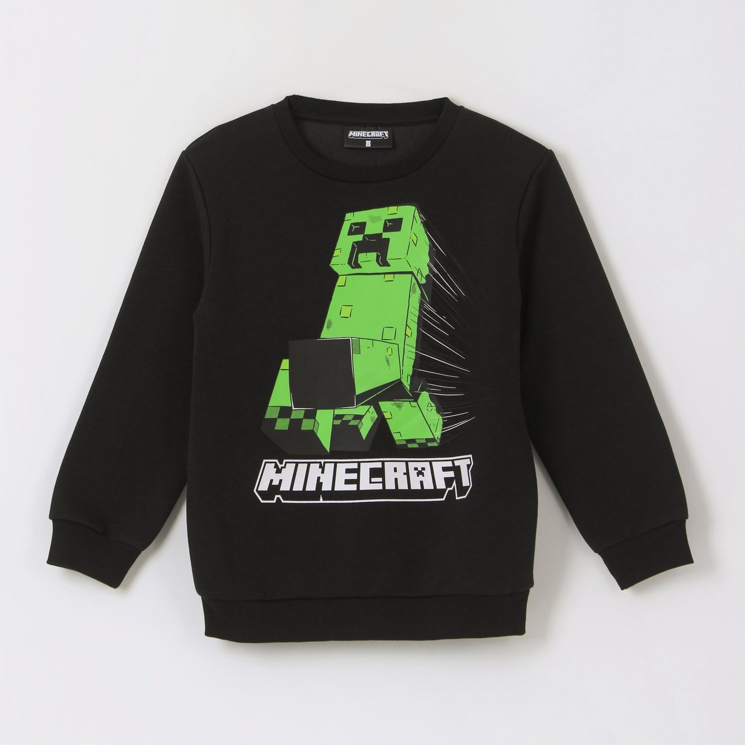 Polerón Cerrado Niño Creeper Run Negro Minecraft | Lider
