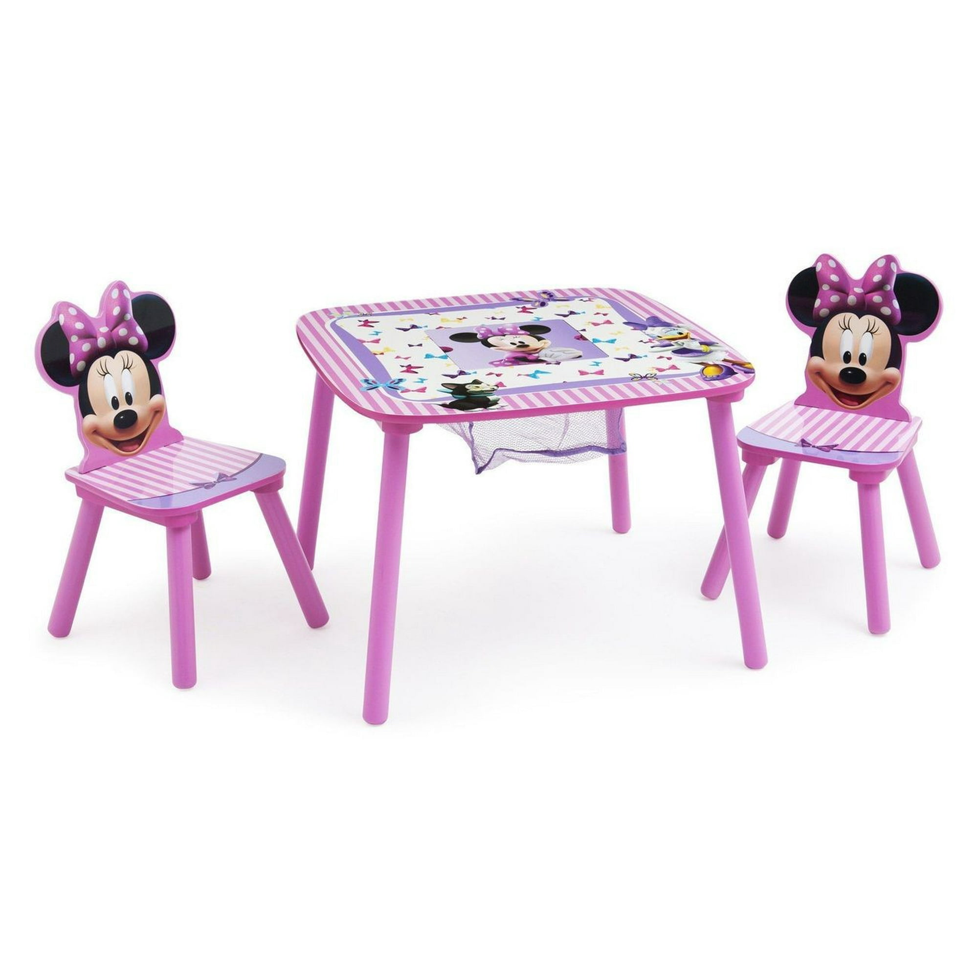 Mesa con 2 sillas Minnie con canasto | Lider