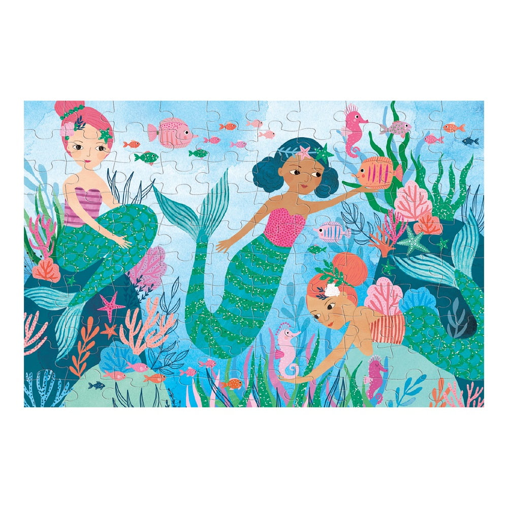 Puzzle 100Pcs Glitter Sirenas Mudpuppy | Lider