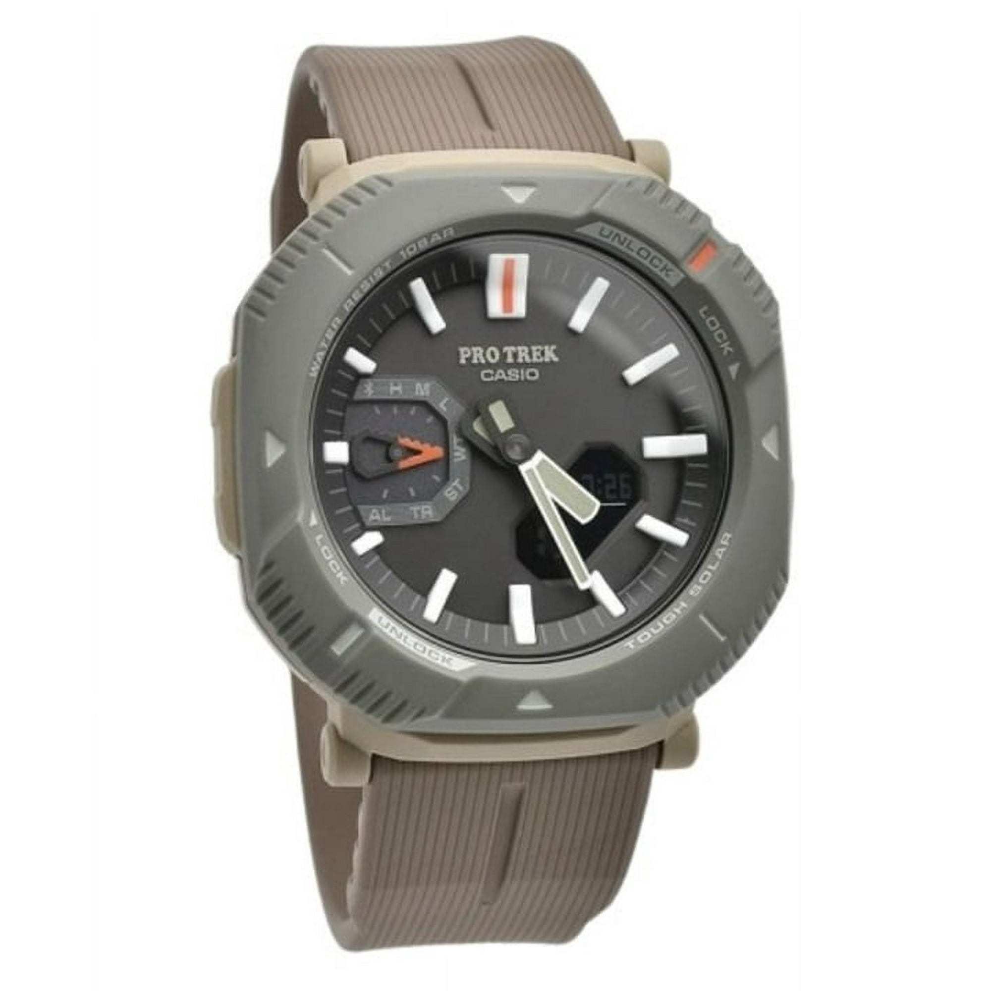 Reloj Casio Pro Trek Analog Digital Smartphone Link Grey Dial Tough ...