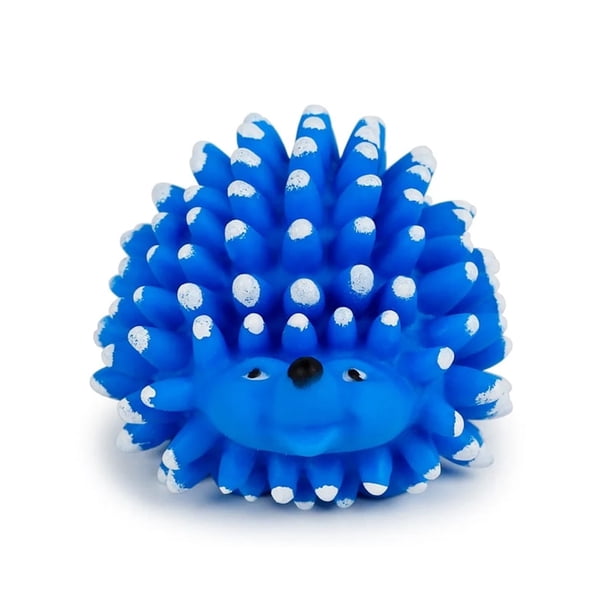 Juguete de goma mini erizo chillon para perro (Azul) | Lider