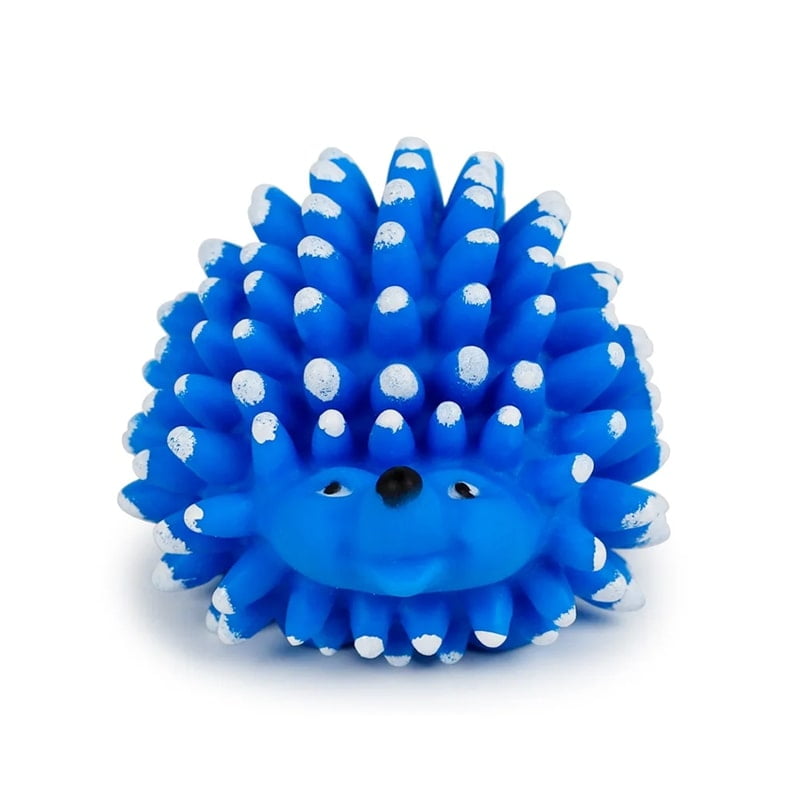 Juguete de goma mini erizo chillon para perro (Azul) | Lider