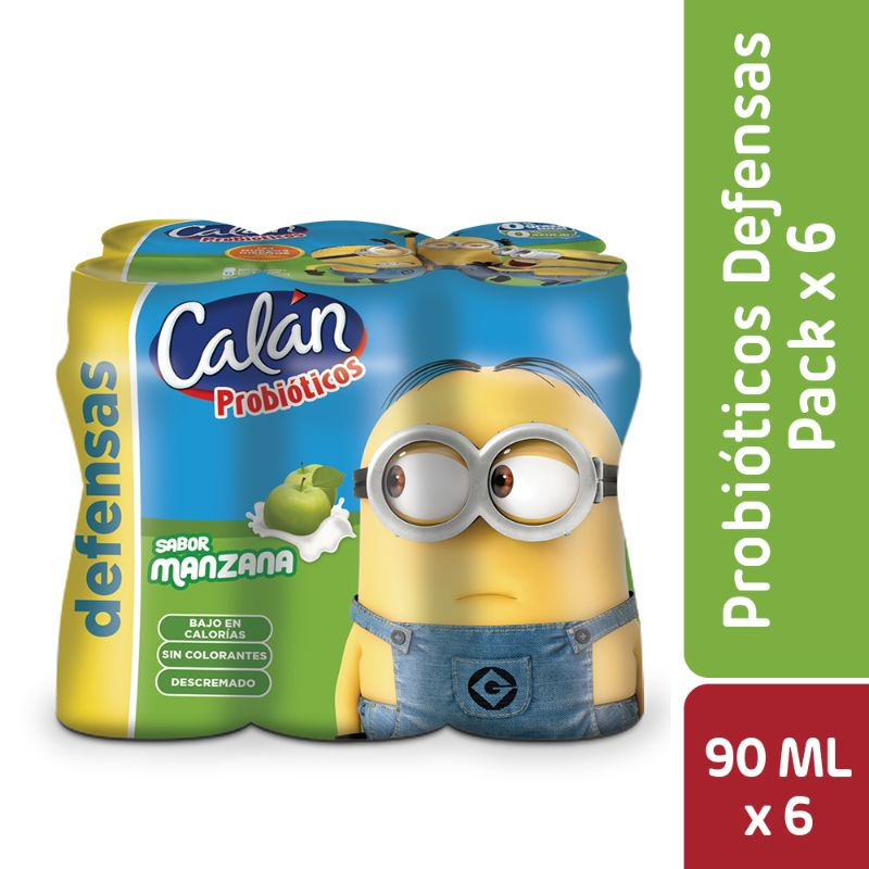 Bebida Láctea Probiótico Sabor Manzana Pack Botella, 6 Botellas 90 cc c ...