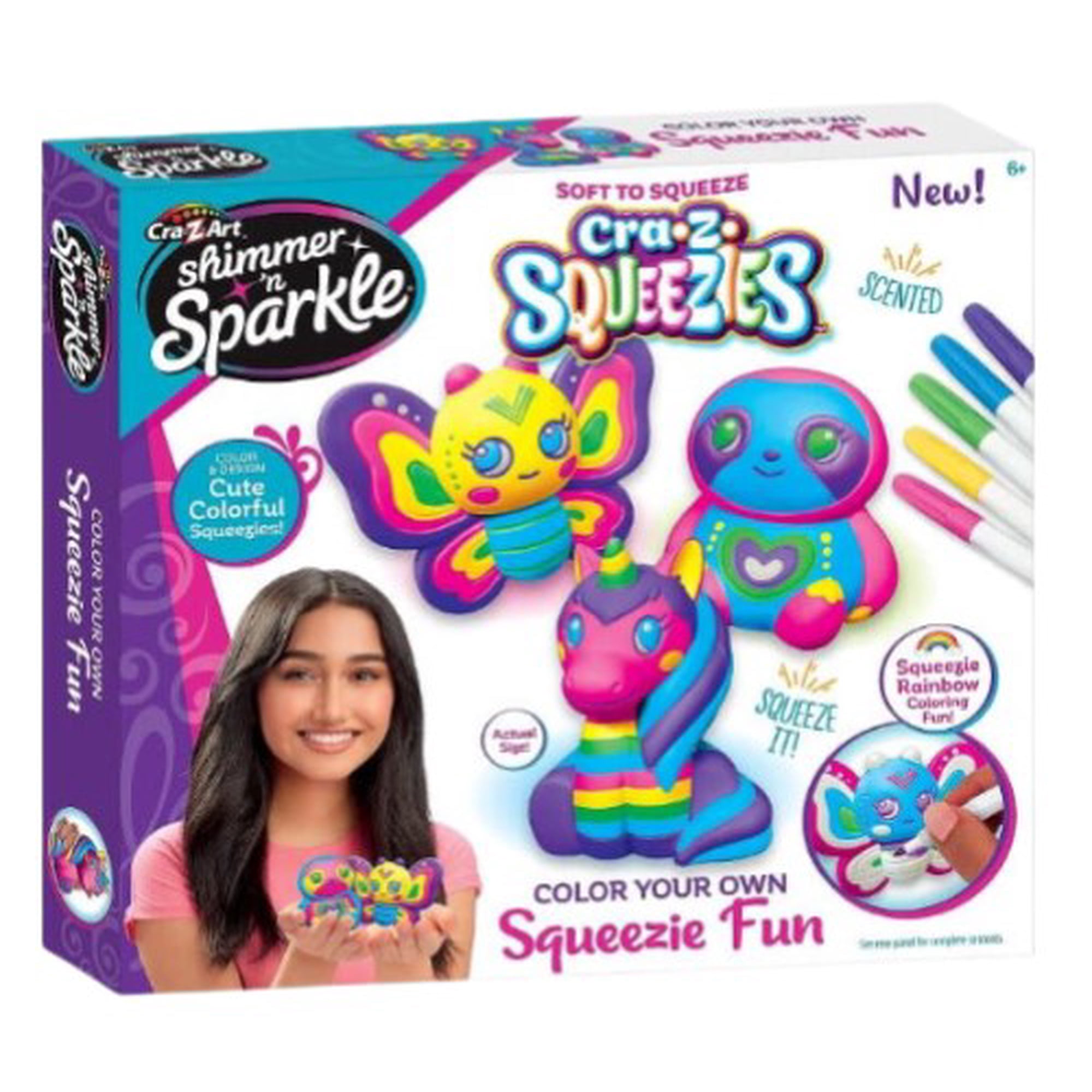 Cra-Z-Art Squeezie Fun P/Colorear (3 Cra-Z-Squeezies+5 Markers) | Lider