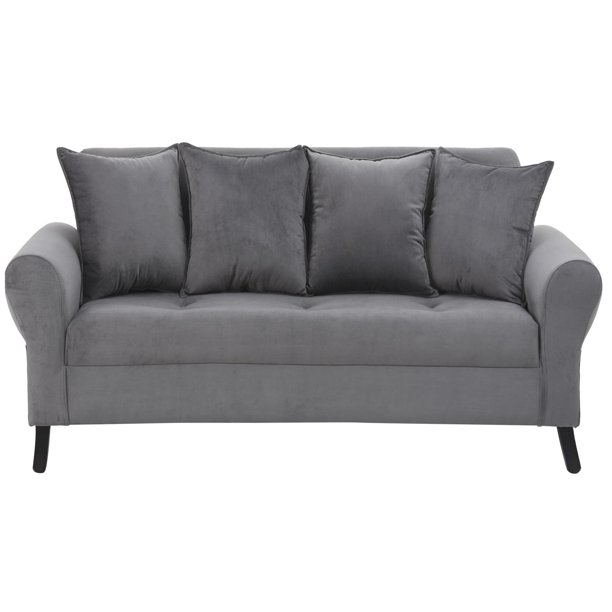 Sofa Lua 3C Felpa 20 Gris | Lider