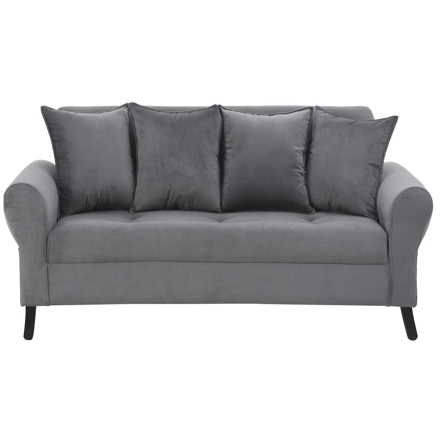 Sofa Lua 3C Felpa 20 Gris | Lider