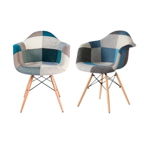 Pack de 2 Butacas Eames Patchwork Celeste | Lider