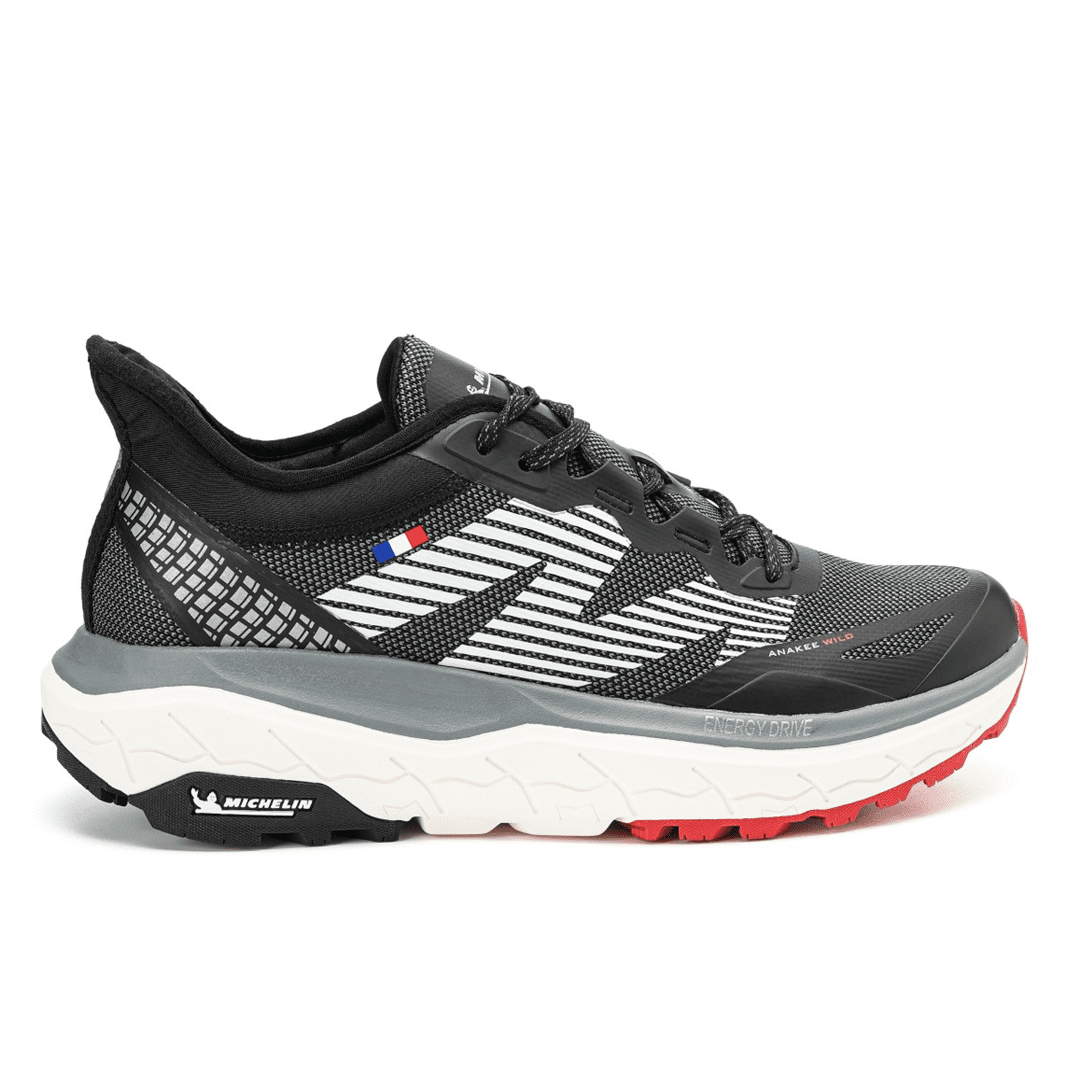 Zapatilla Trail Running Hombre Color Negro y Rojo Michelin AW05 | Lider