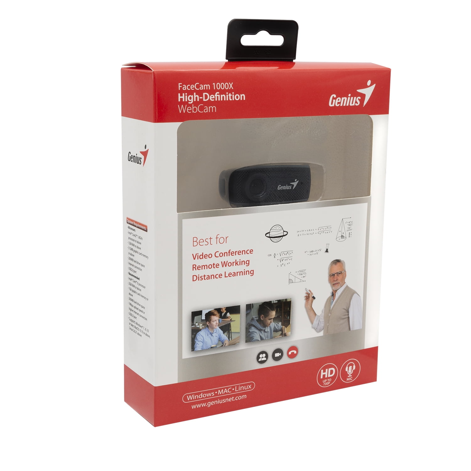 CÁMARA WEB GENIUS FACECAM 1000X HD COLOR NEGRO OPEN BOX | Lider