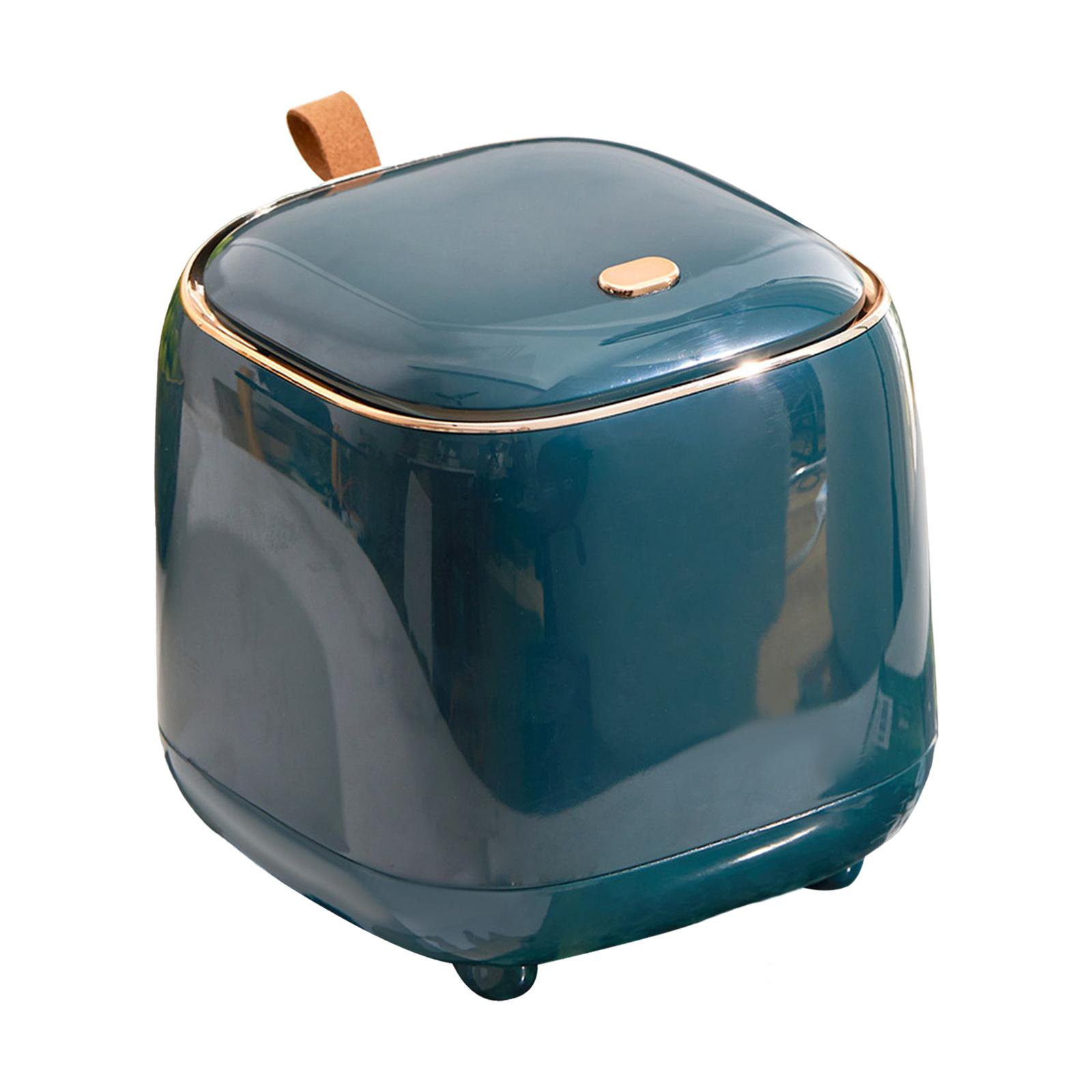 Papelera Pequeña Tapa Tipo Prensa Verde Oscuro | Lider