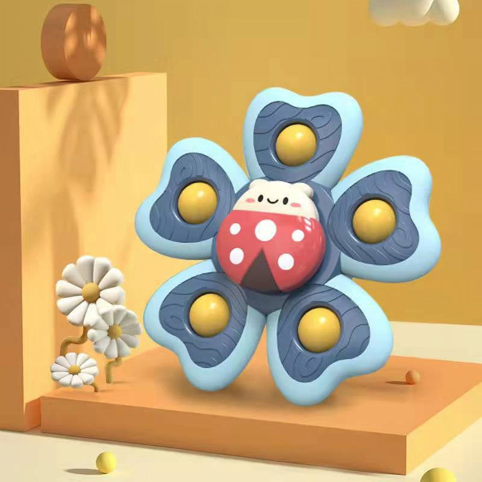 Suction Cup Spinning Top Toys, Insects Suction Spinner Toys For Babies ...