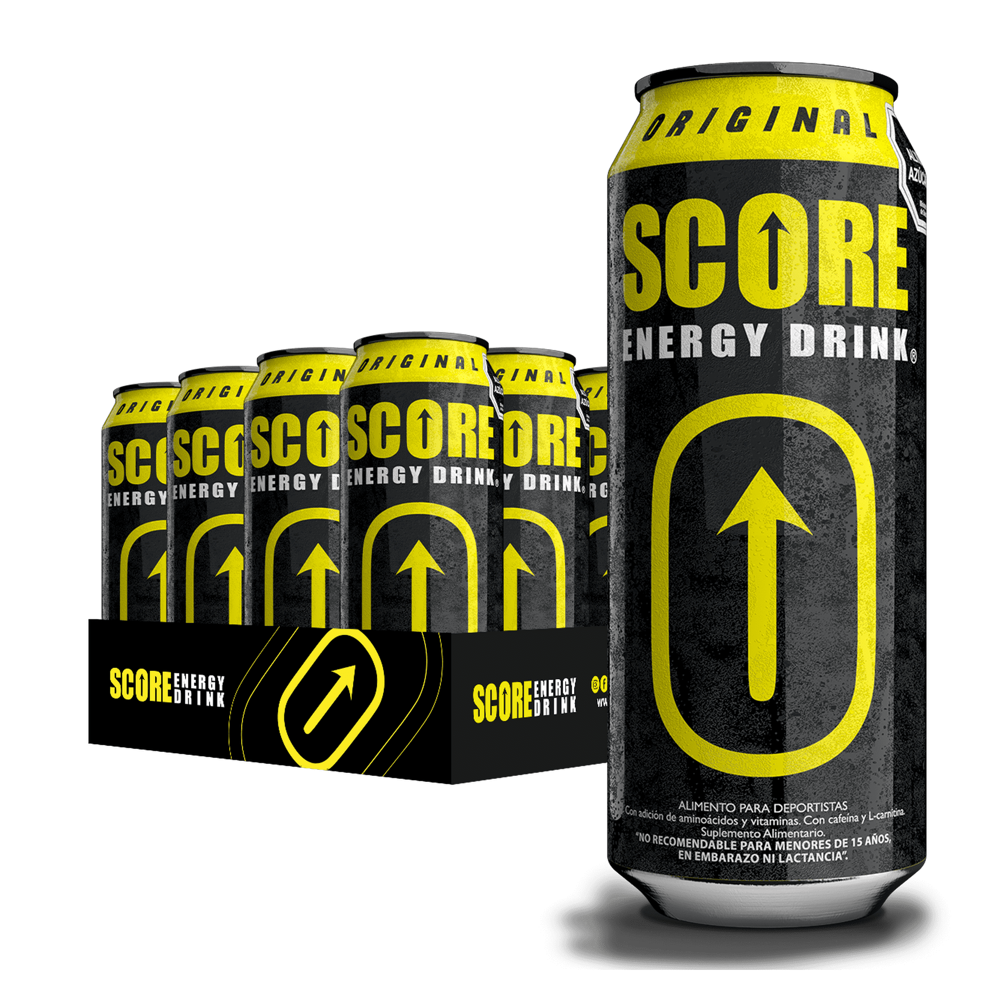 Pack 12 Latas Bebida Energética Score Original 473Ml | Lider