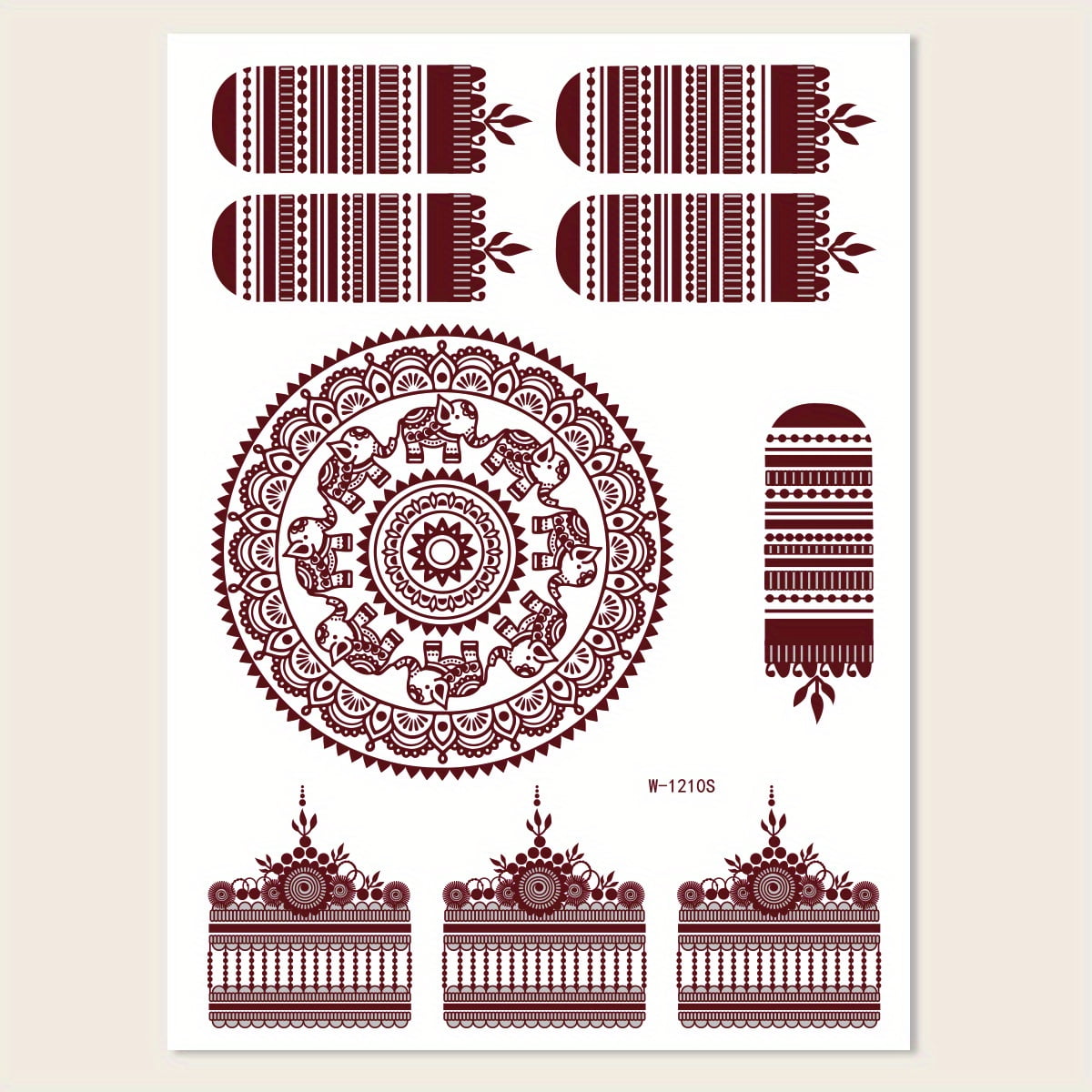 Vintage Vermilion Tattoo Stickers for Hands and Legs - Complicated ...