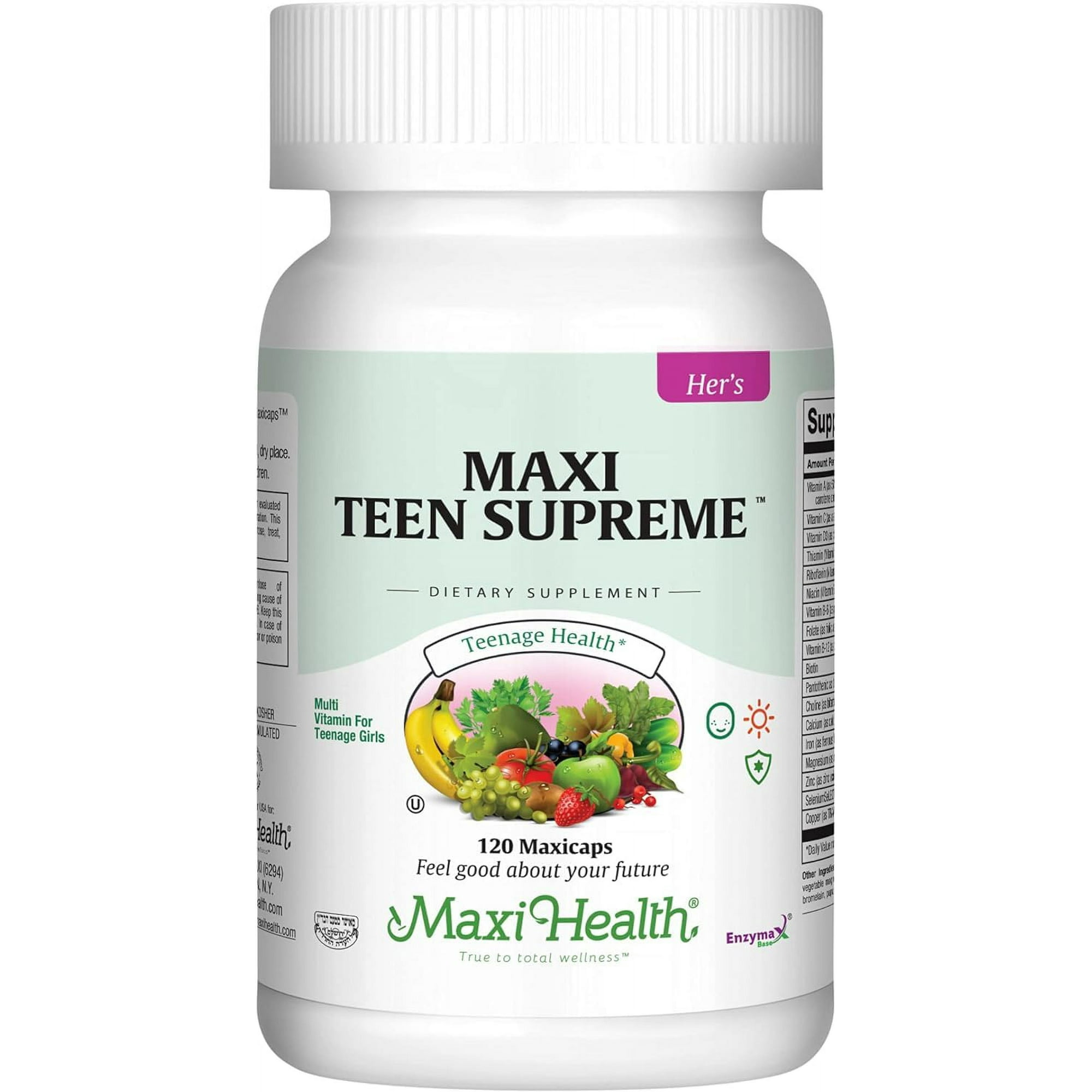 Multivitamínico Maxi Health Teen Supreme Hers 120 comprimidos | Lider