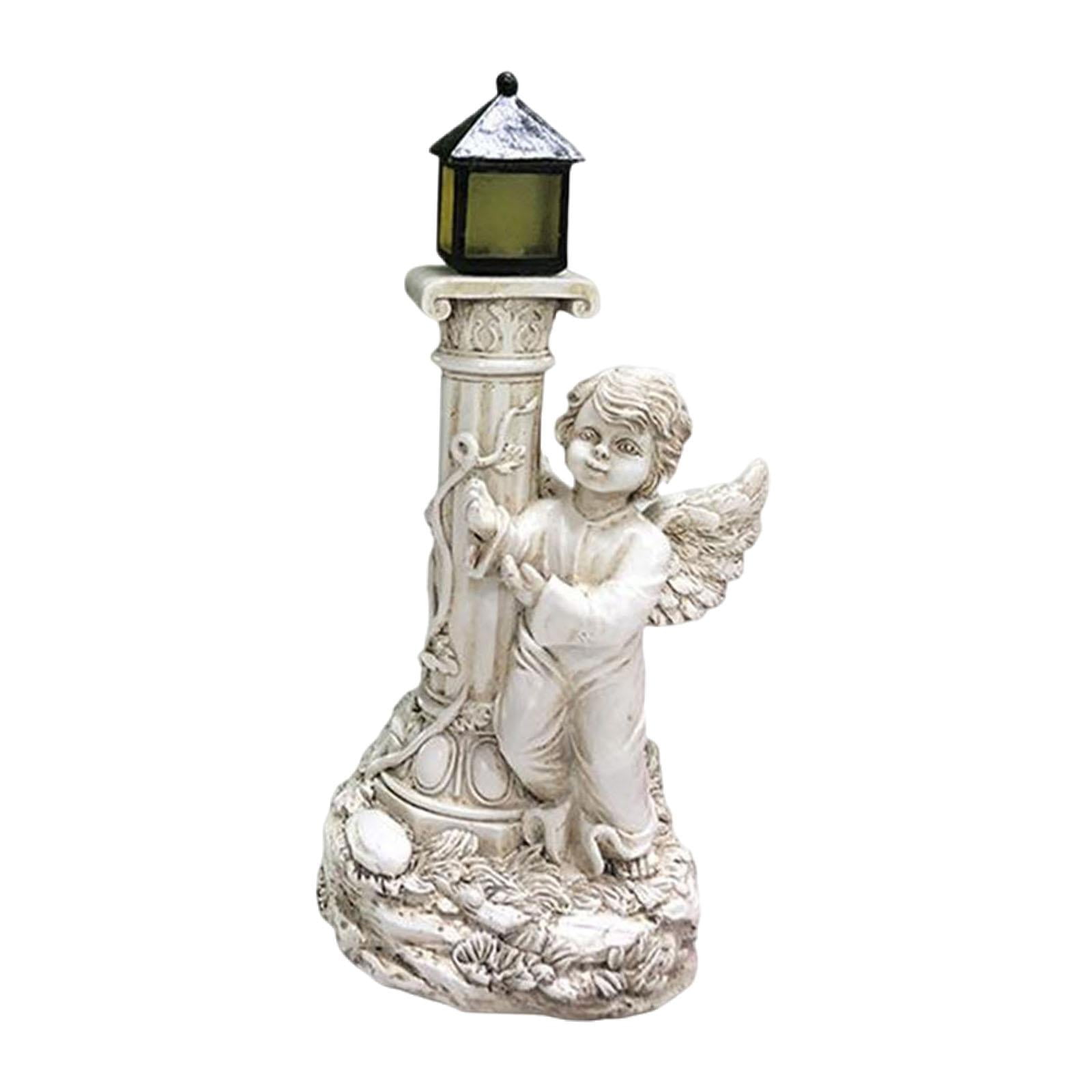 Estatua De ángel Solar Para Jardín, Estatua De ángel Con Luz Solar Para ...