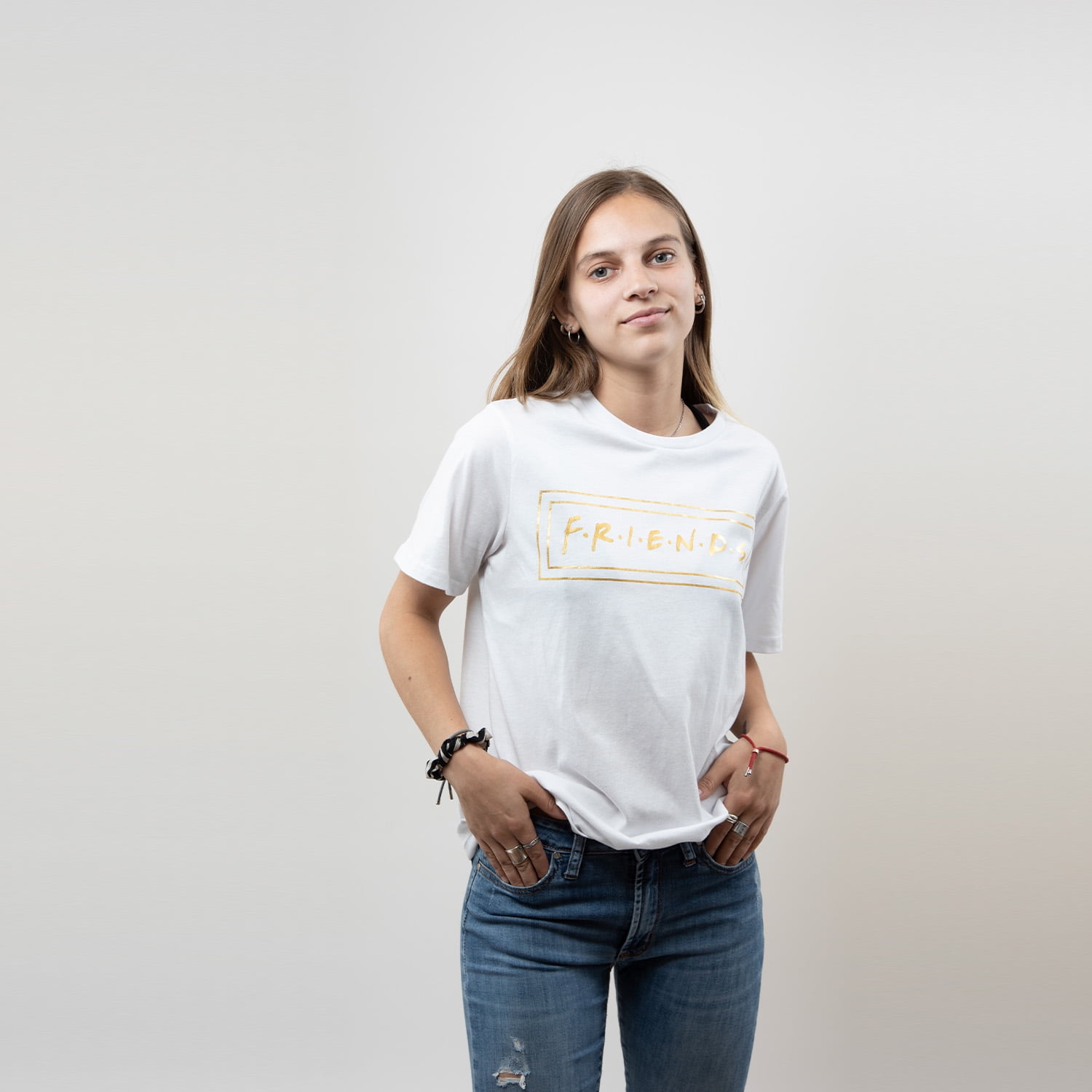 Polera Mujer Logo Blanco Friends | Lider
