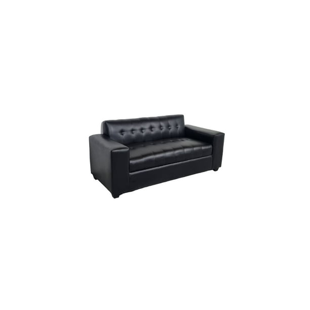 Sofa Dos Cuerpos Ecocuero Negro | Lider