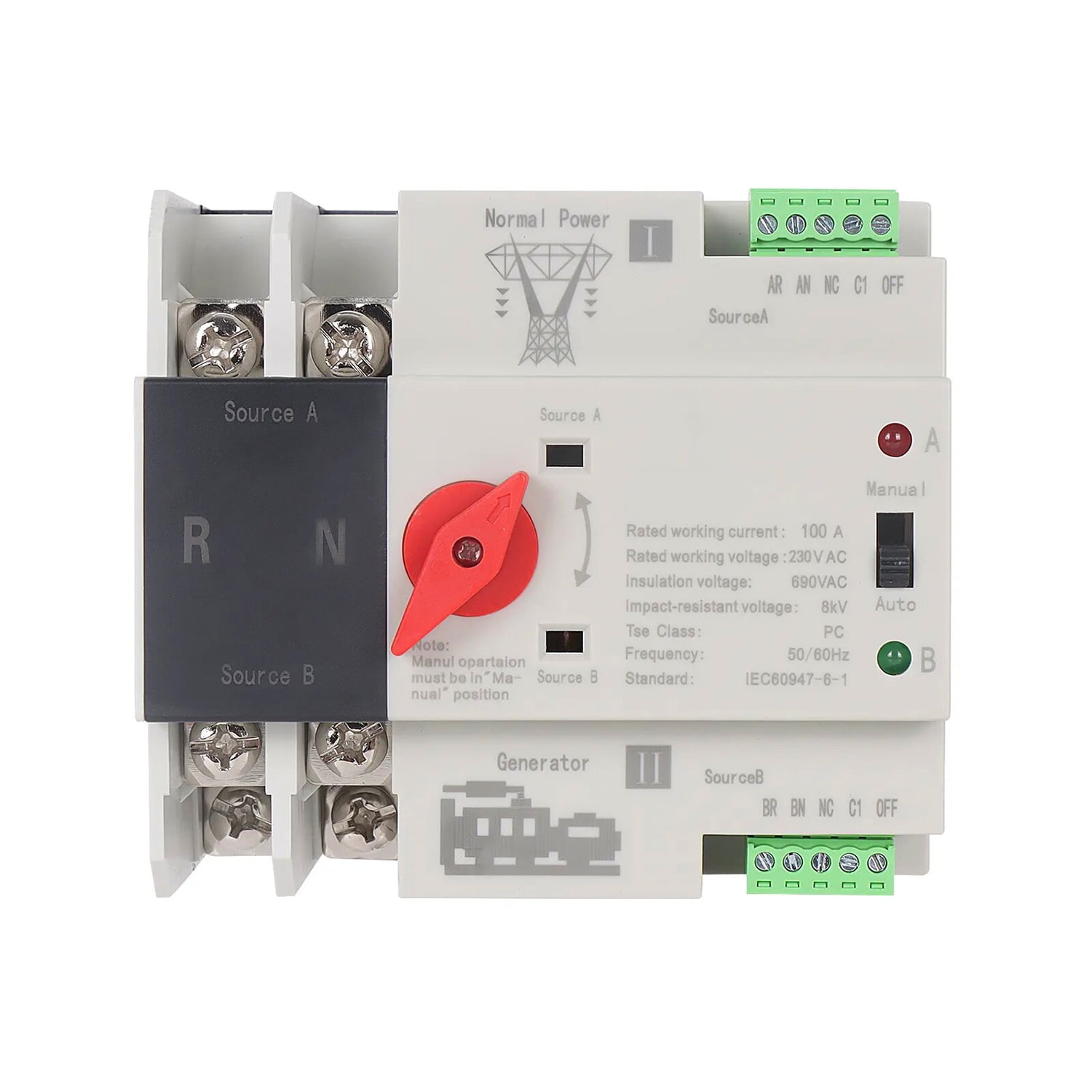 Interruptor Transferencia Automática Ats 100a 220v Generador | Lider